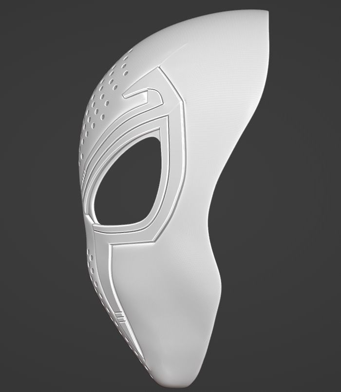 Into The Spider-Verse Spider-Man 2099 cosplay face shell 3D model 3D ...