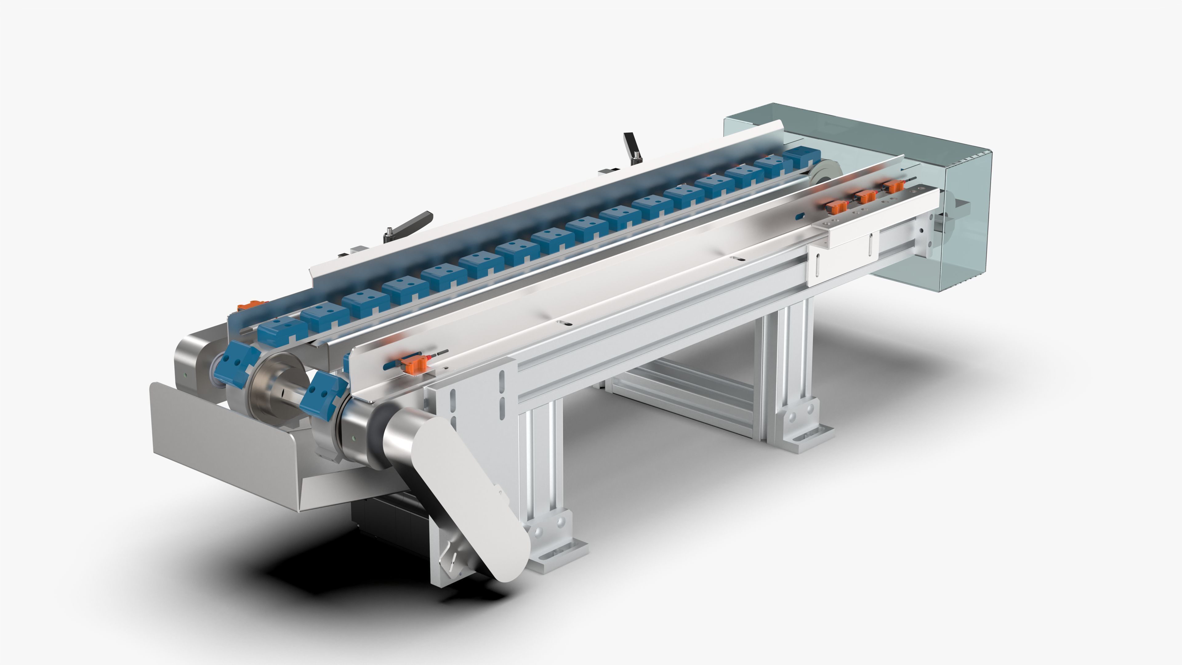 Belt Conveyor Line free 3D model | CGTrader