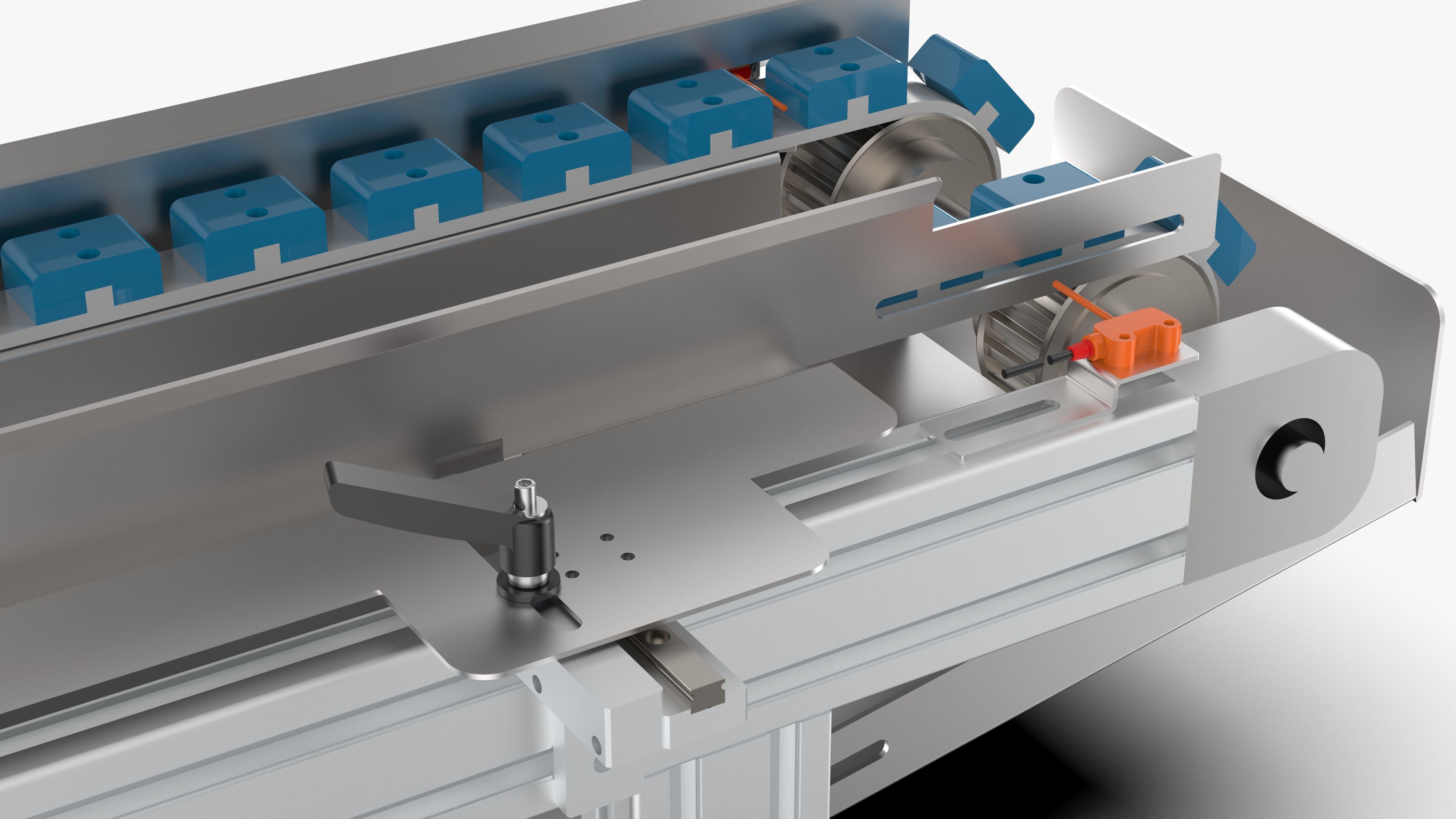 Belt Conveyor Line free 3D model | CGTrader