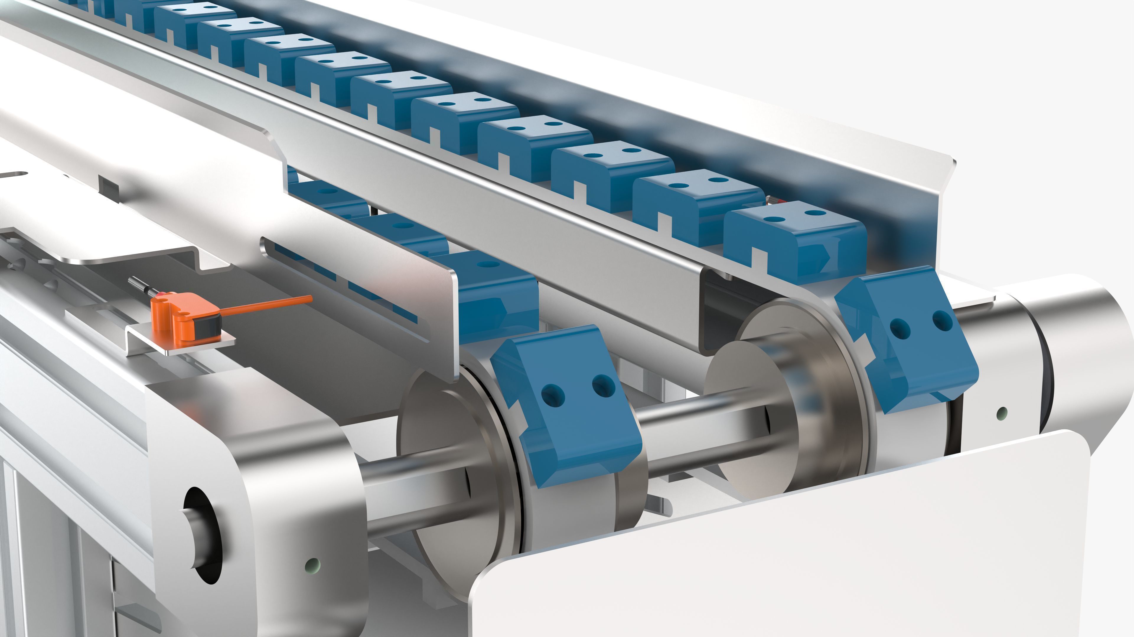 Belt Conveyor Line free 3D model | CGTrader