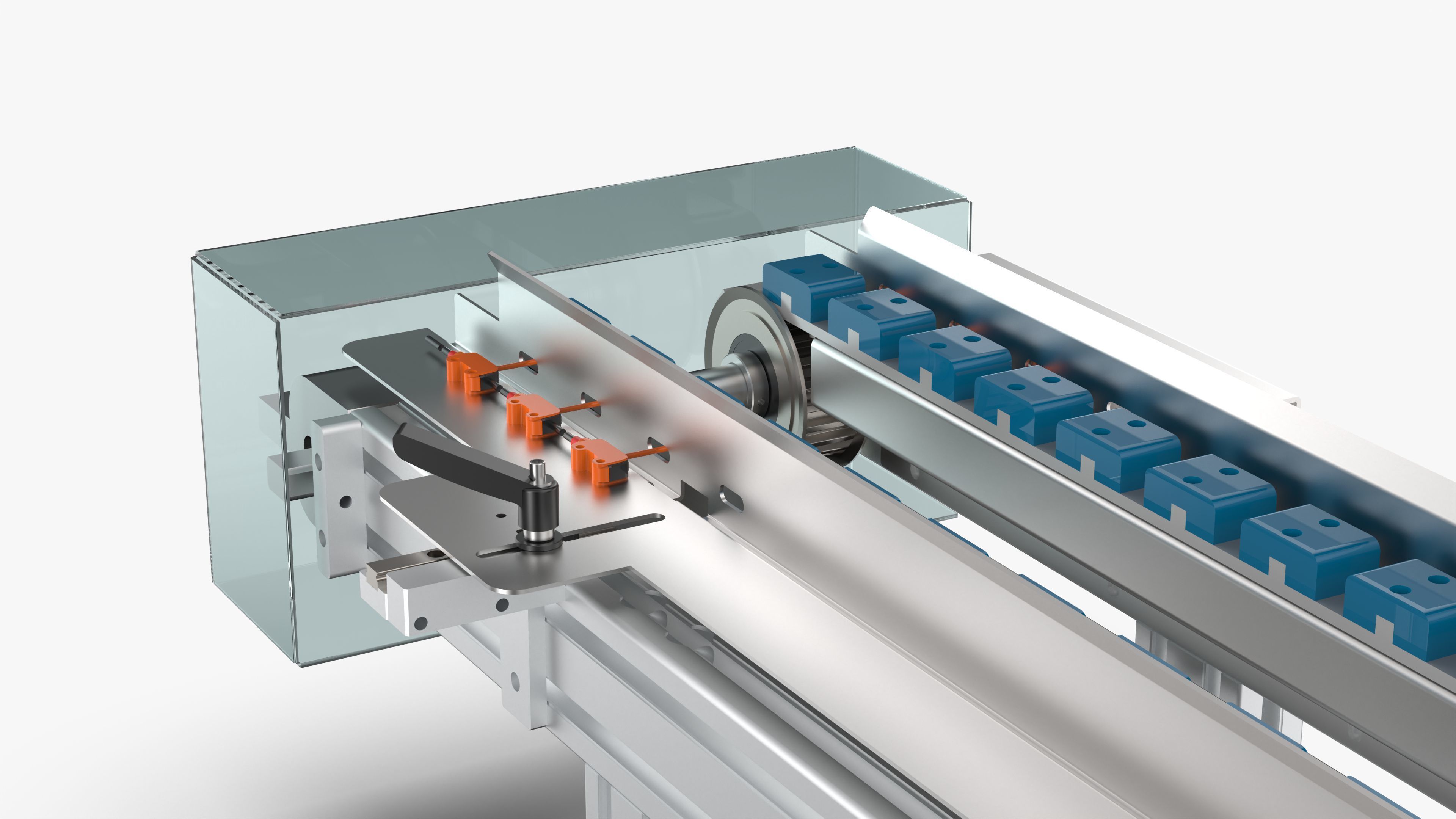 Belt Conveyor Line free 3D model | CGTrader