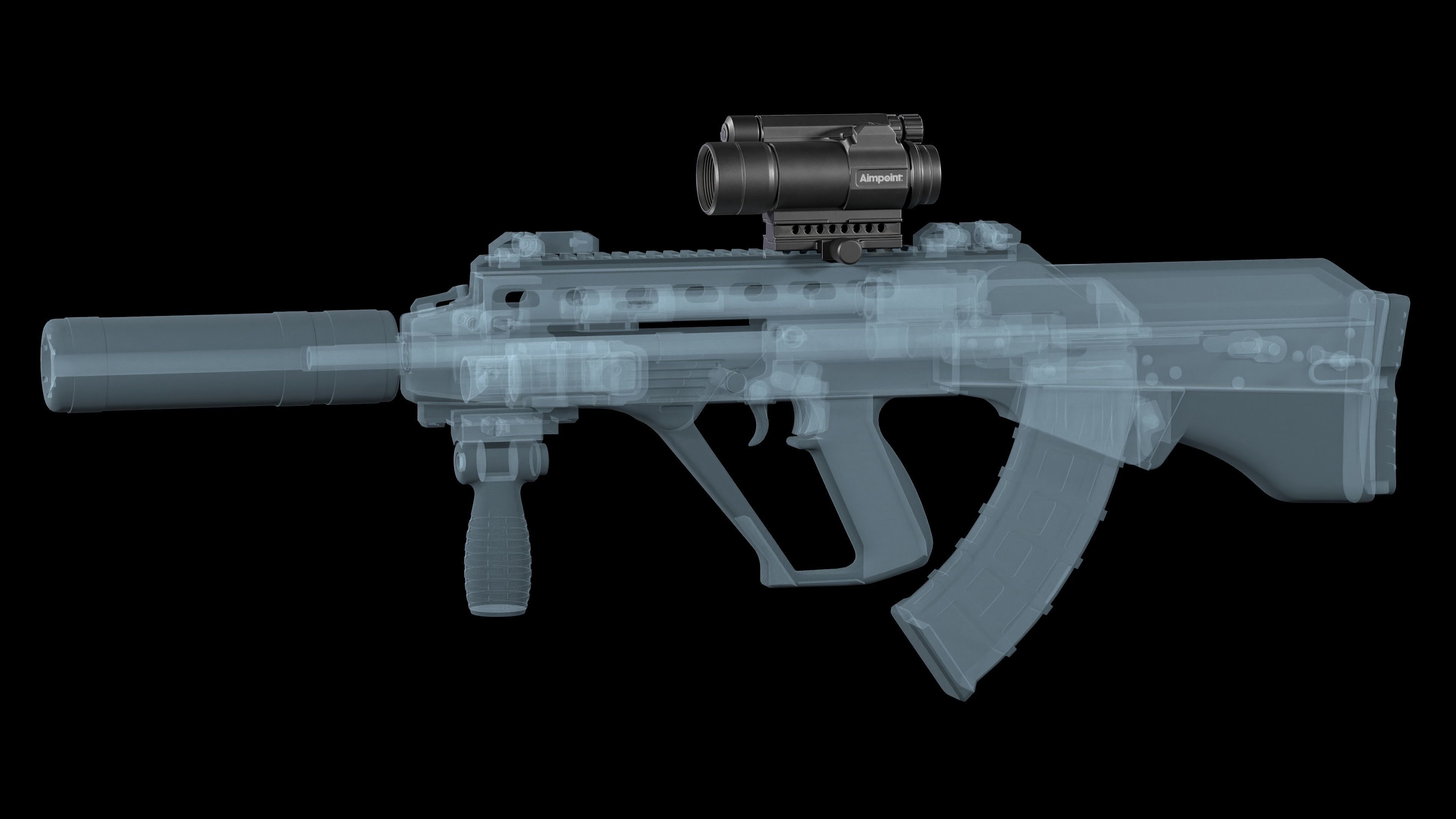 3D model Red Dot Reflex Sight Aimpoint CompM4 VR / AR / low-poly | CGTrader