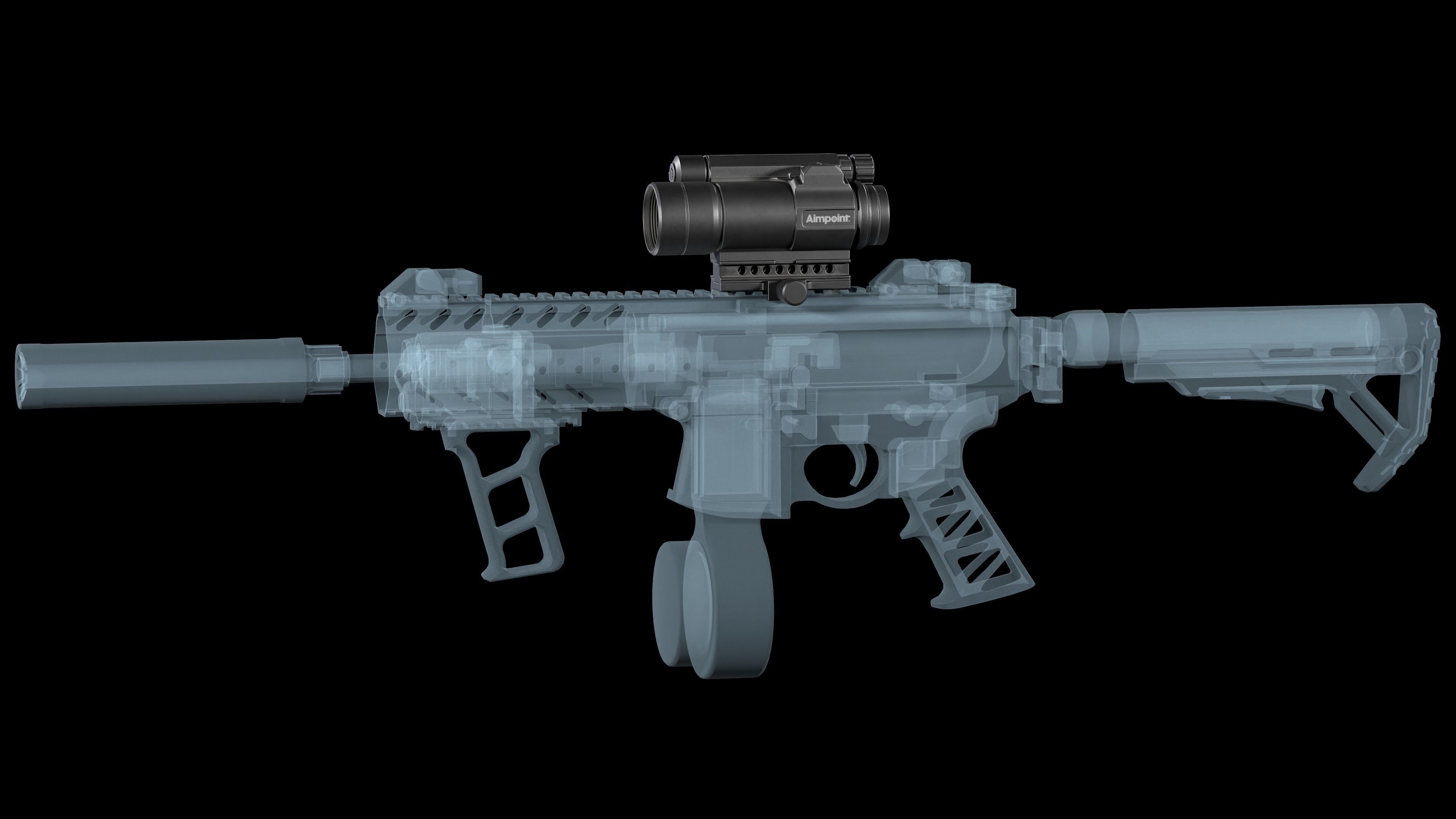 3D model Red Dot Reflex Sight Aimpoint CompM4 VR / AR / low-poly | CGTrader