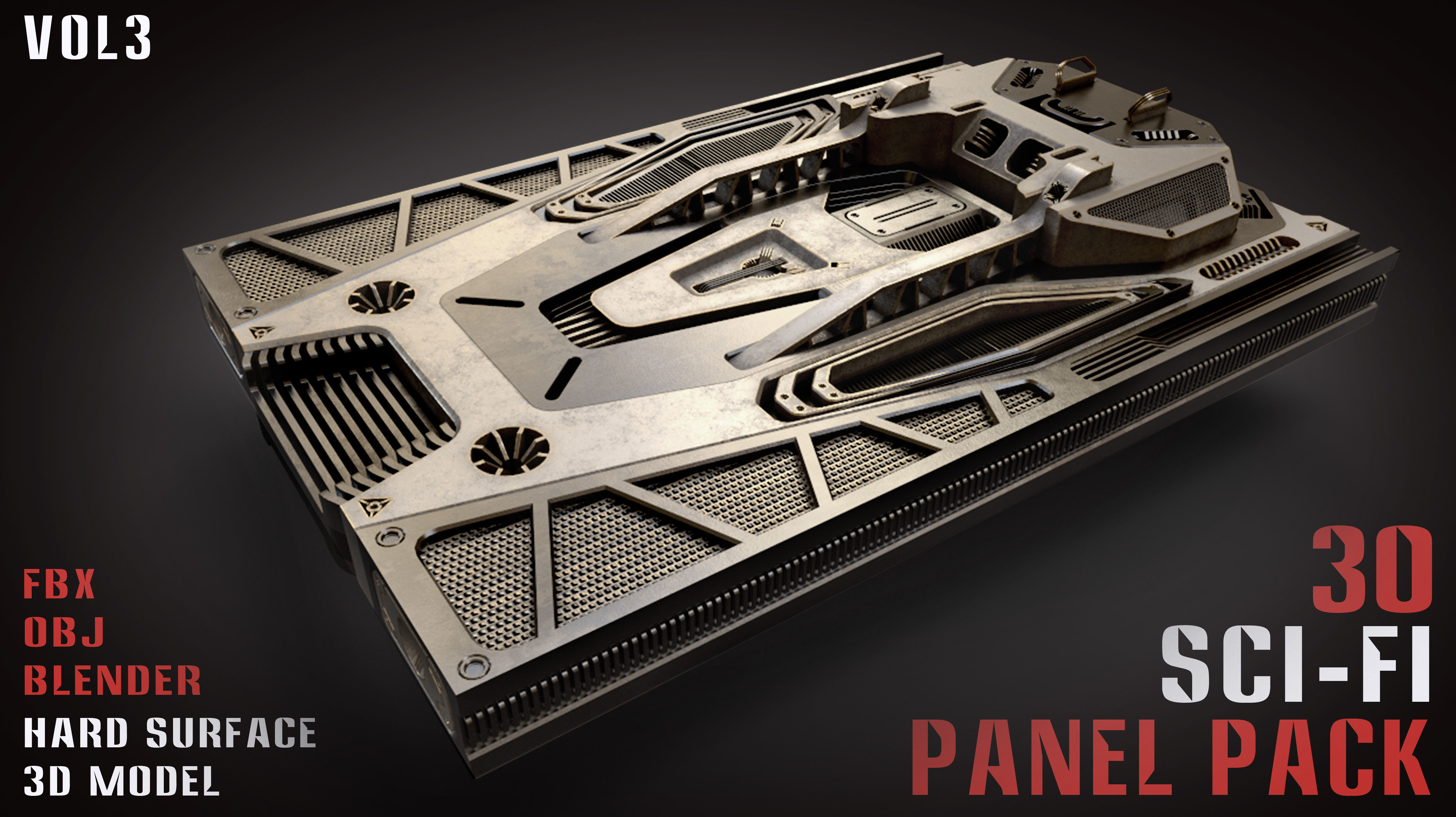 30 Sci-Fi Panel Pack-Vol3 3D model | CGTrader