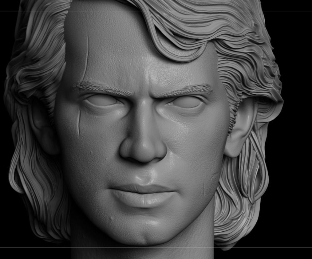 Anakin Skywalker Revenge of the Sith headsculpt 3D model 3D printable ...