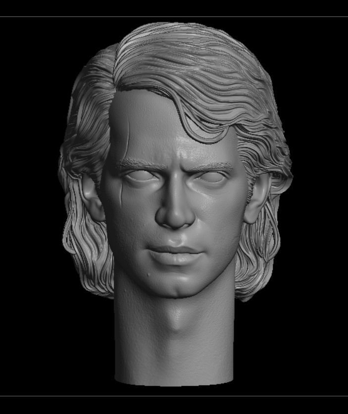 Anakin Skywalker Revenge of the Sith headsculpt 3D model 3D printable ...