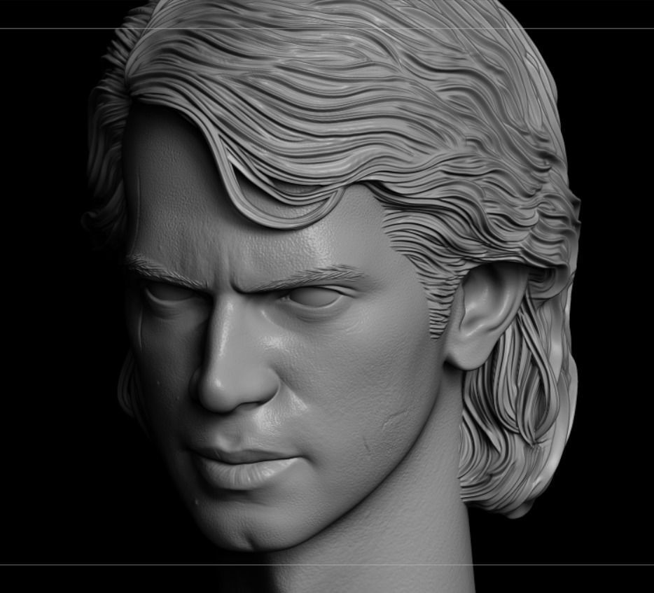 Anakin Skywalker Revenge of the Sith headsculpt 3D model 3D printable ...