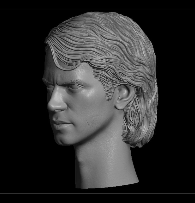 Anakin Skywalker Revenge of the Sith headsculpt 3D model 3D printable ...