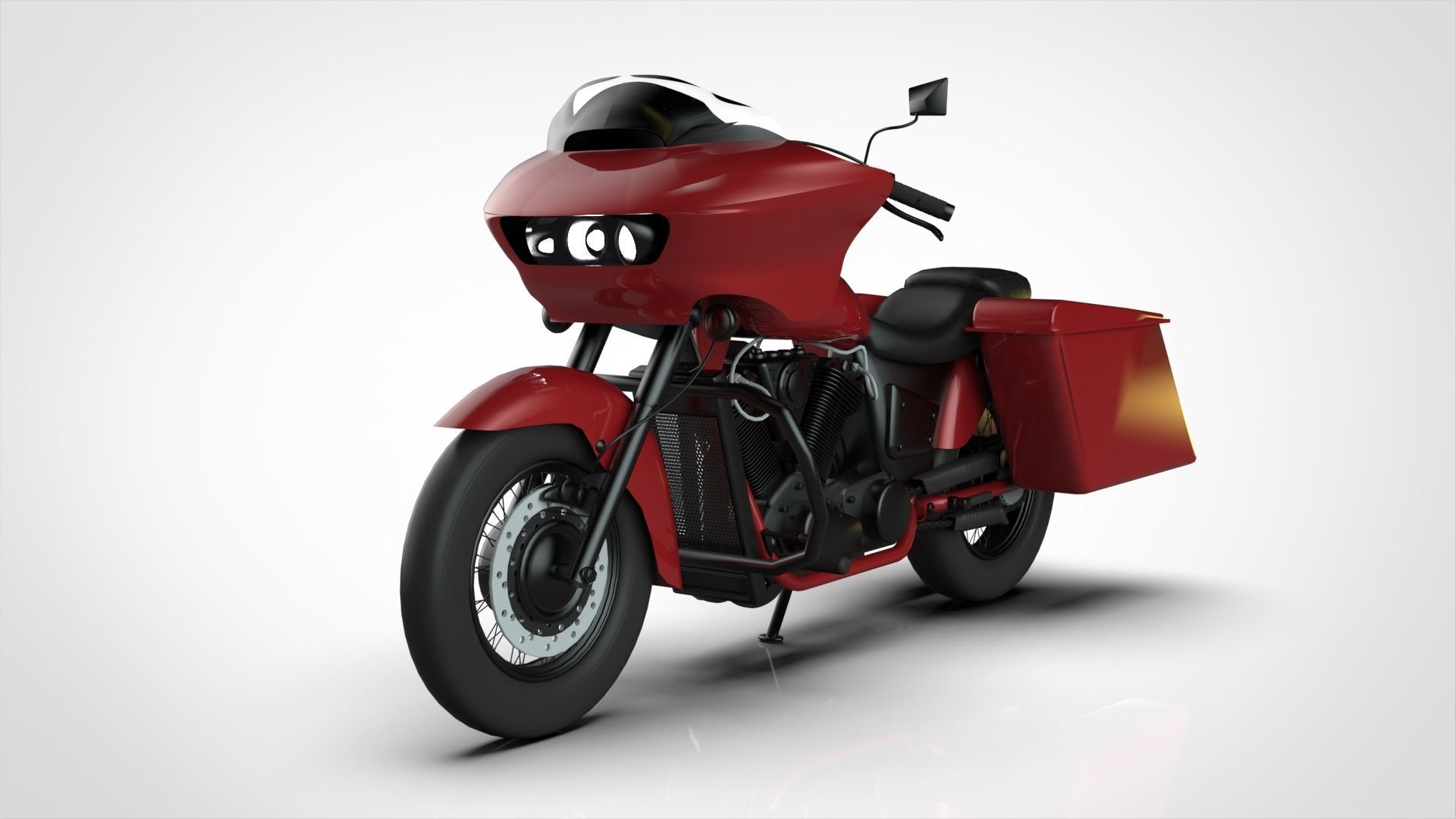 Cruiser Batwing Motorcycle 3D Model 3D model | CGTrader