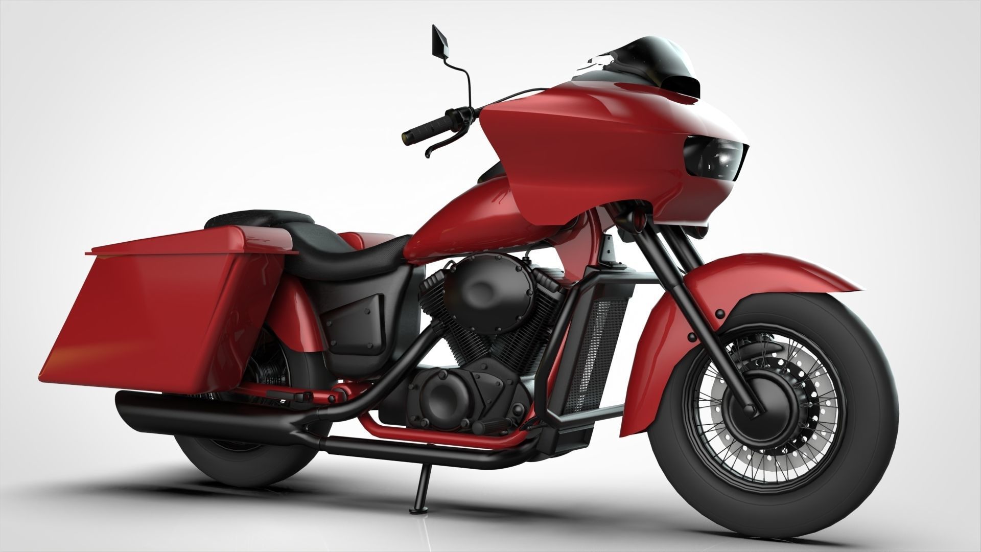 Cruiser Batwing Motorcycle 3D Model 3D model | CGTrader