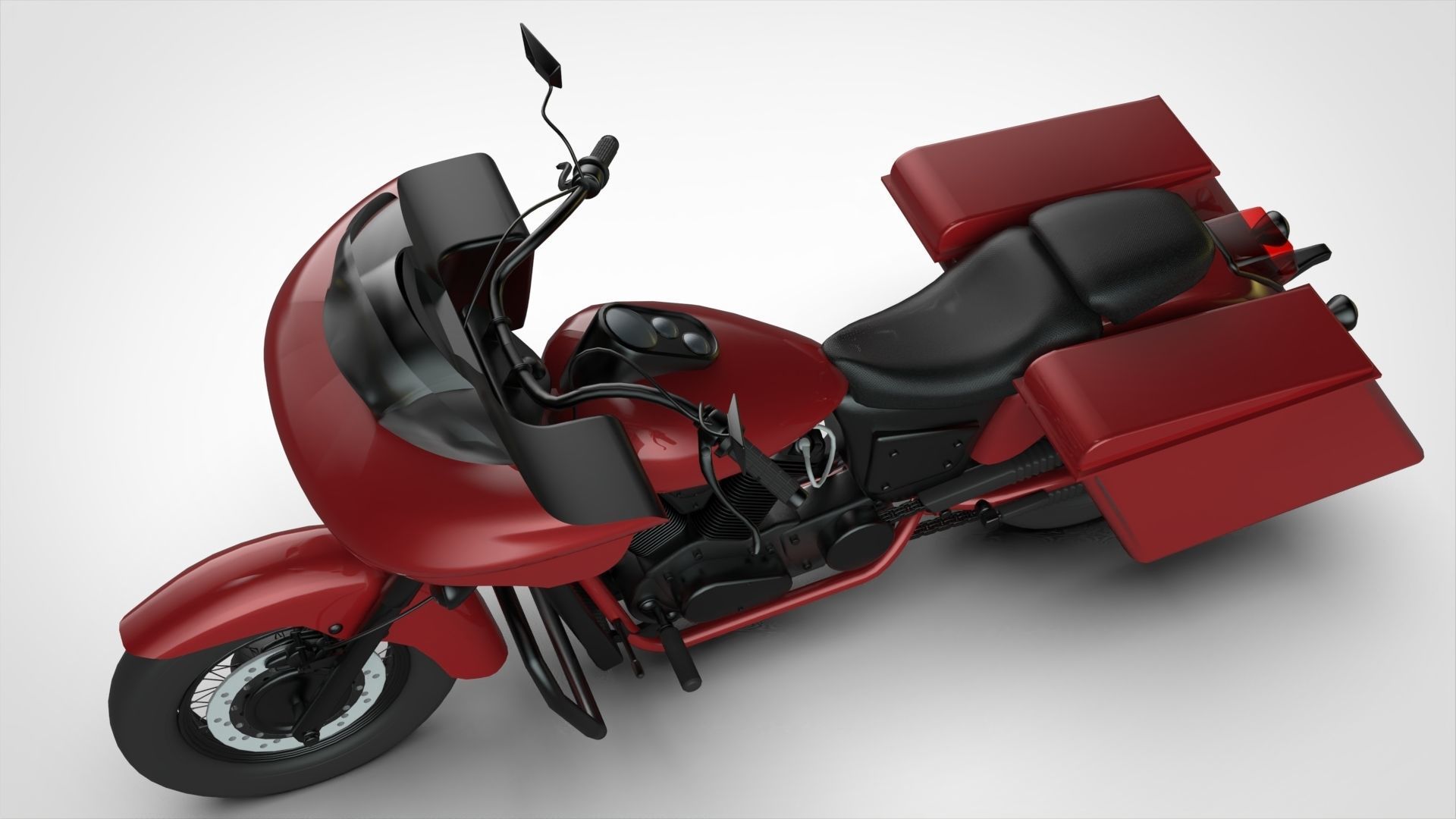Cruiser Batwing Motorcycle 3D Model 3D model | CGTrader