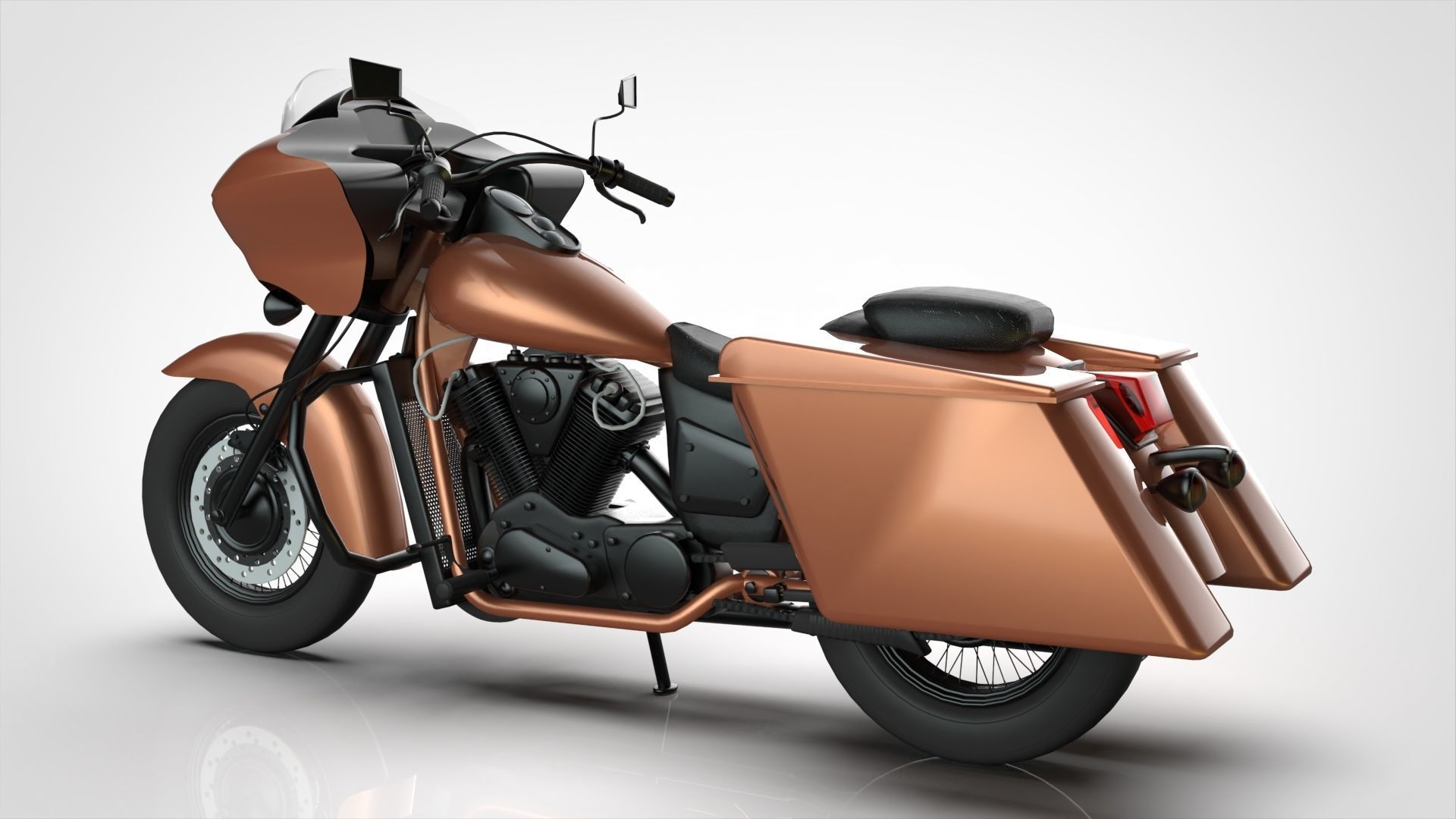 Cruiser Batwing Motorcycle 3D Model 3D model | CGTrader