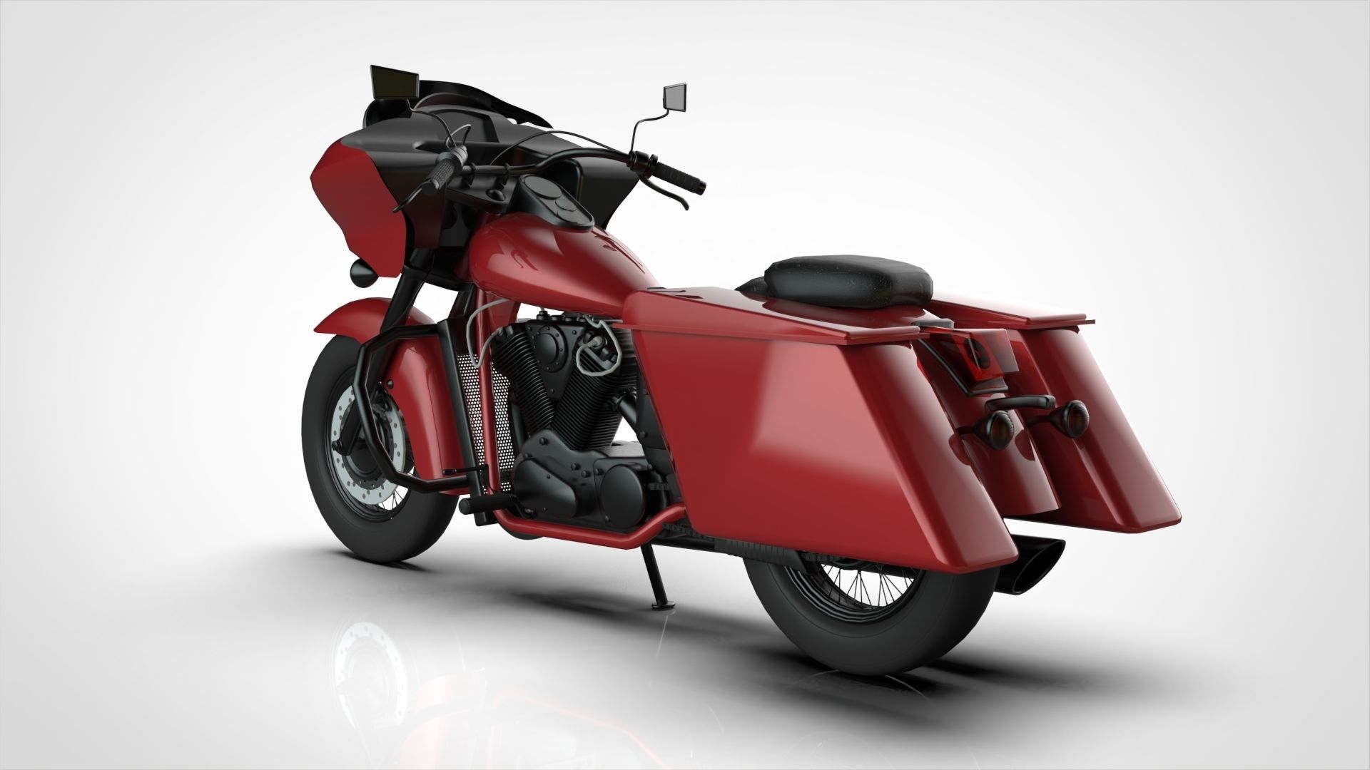Cruiser Batwing Motorcycle 3D Model 3D model | CGTrader