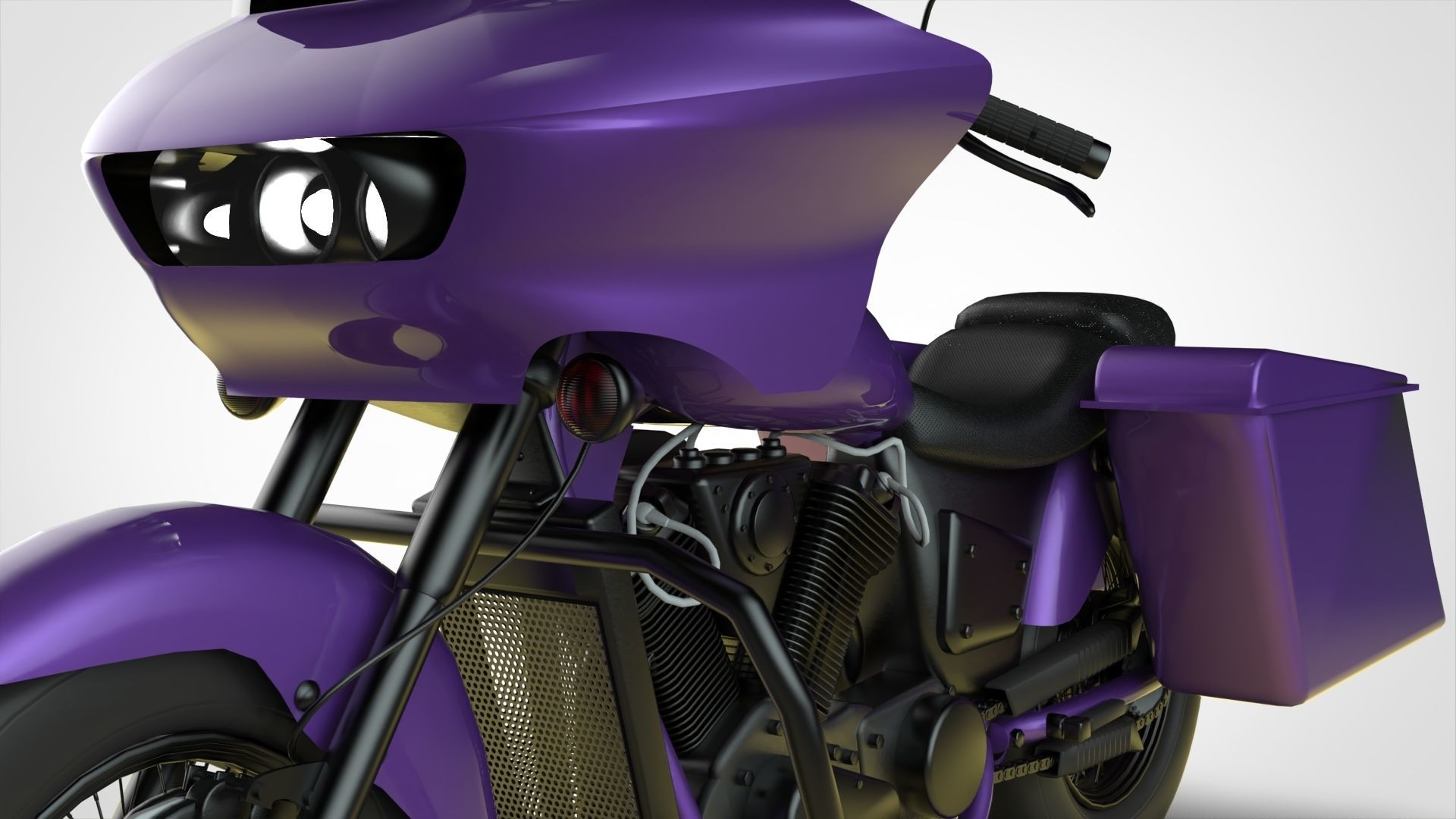 Cruiser Batwing Motorcycle 3D Model 3D model | CGTrader