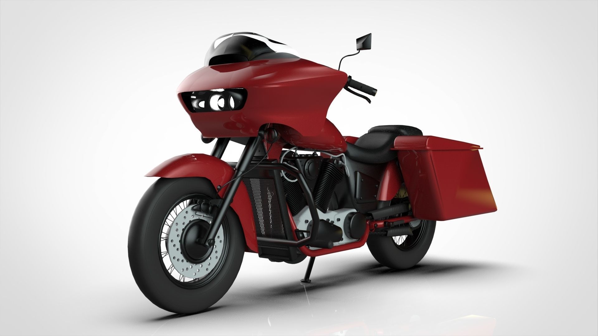 Cruiser Batwing Motorcycle 3D Model 3D model | CGTrader
