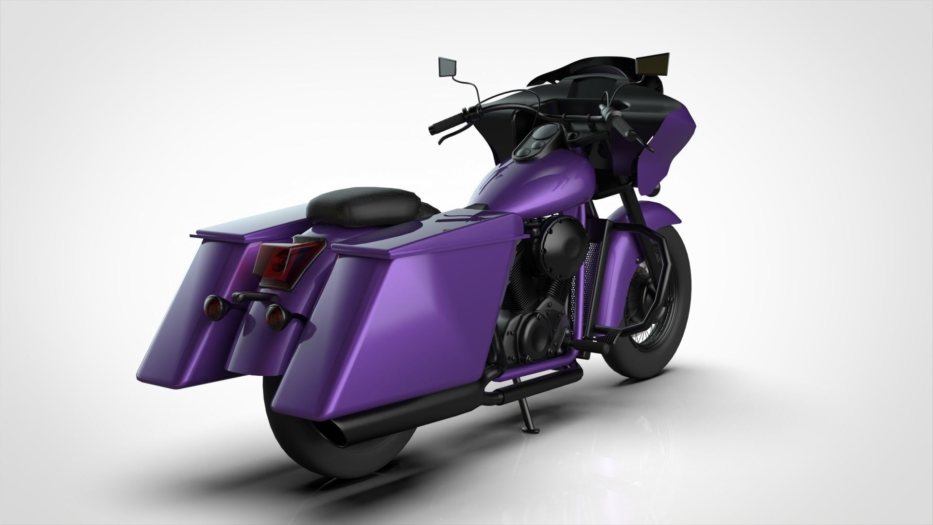 Cruiser Batwing Motorcycle 3D Model 3D model | CGTrader