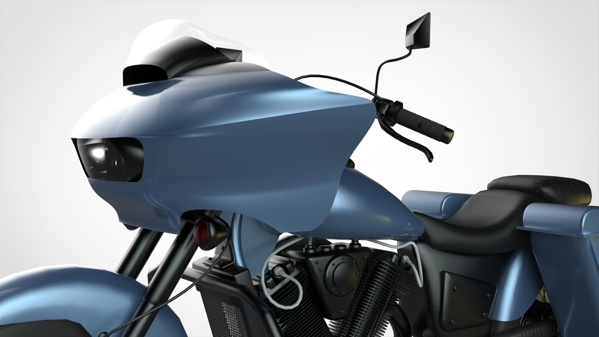 Cruiser Batwing Motorcycle 3D Model 3D model | CGTrader