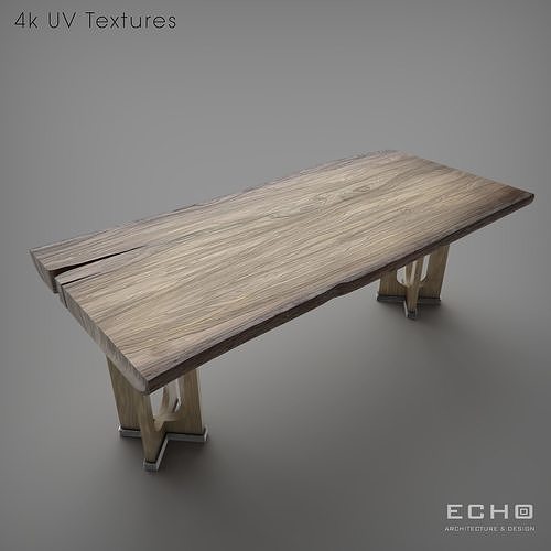 Rustic Wooden Table 3D model | CGTrader