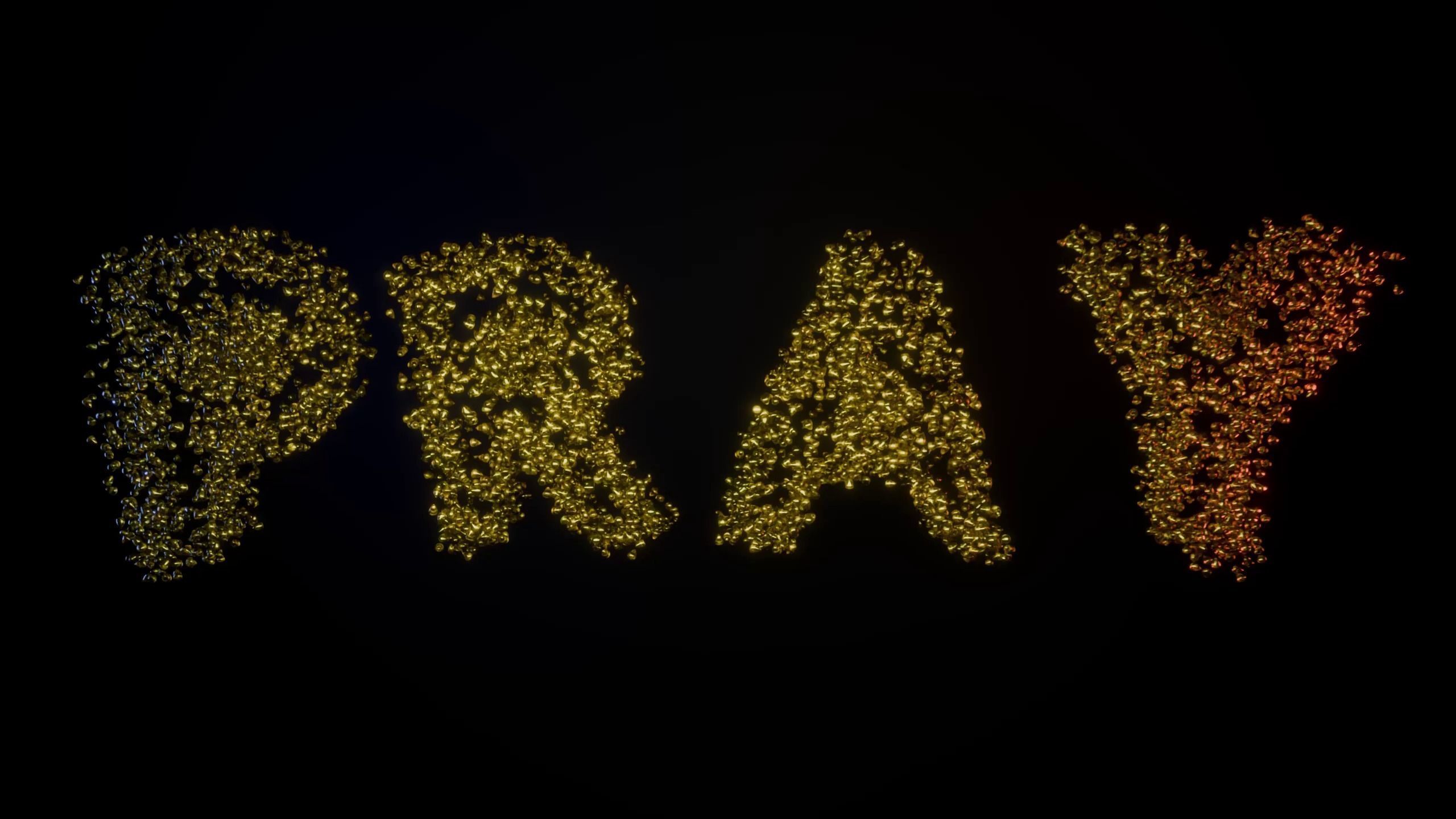 Pray Word As Tear Drops 3D model animated | CGTrader