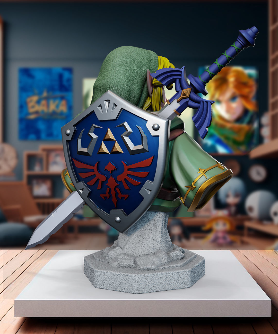 Link - Bust 3D model 3D printable | CGTrader