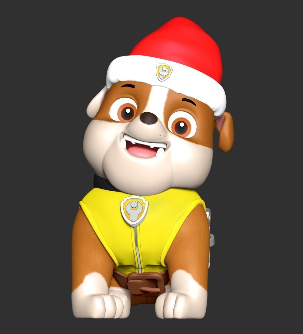 Rubble Christmas - Paw Patrol 3D model 3D printable | CGTrader