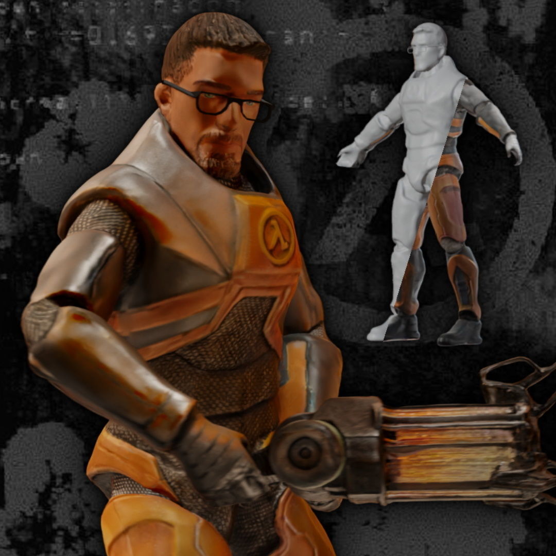 3D model Mondo Gordon Freeman Figurine Action Figure VR / AR / low-poly ...