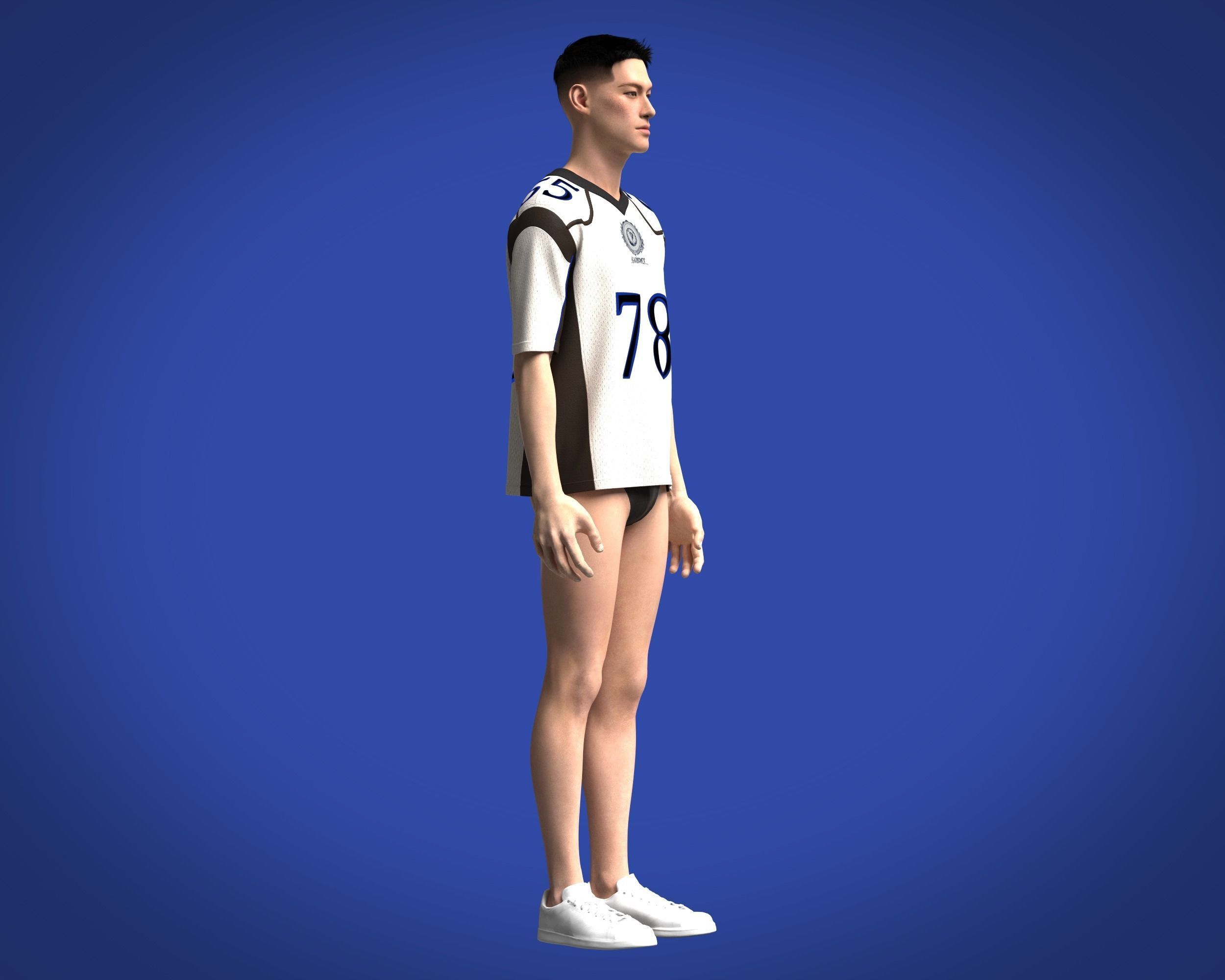 Cut and sew Mens Sports Mesh jersey with Graphics 3D model | CGTrader