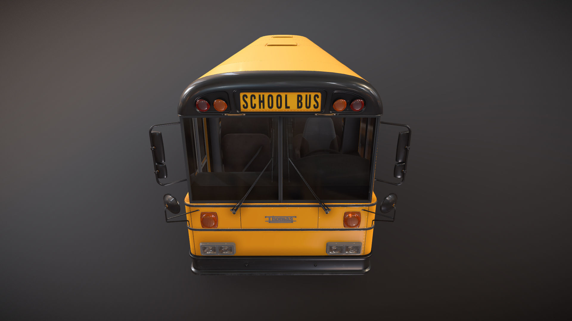 3D model School bus Thomas VR / AR / low-poly | CGTrader