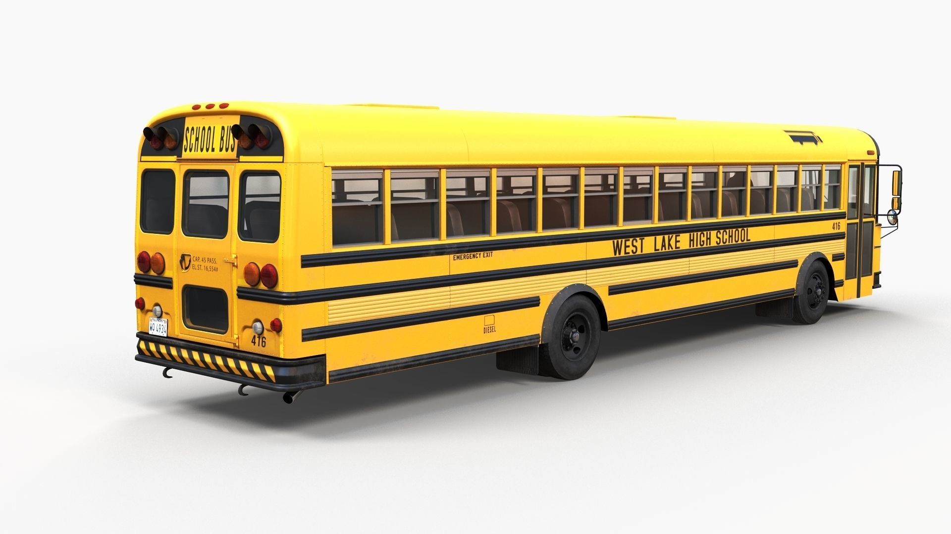 3D model School bus Thomas VR / AR / low-poly | CGTrader