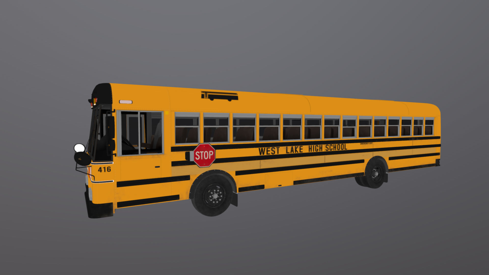 3D model School bus Thomas VR / AR / low-poly | CGTrader