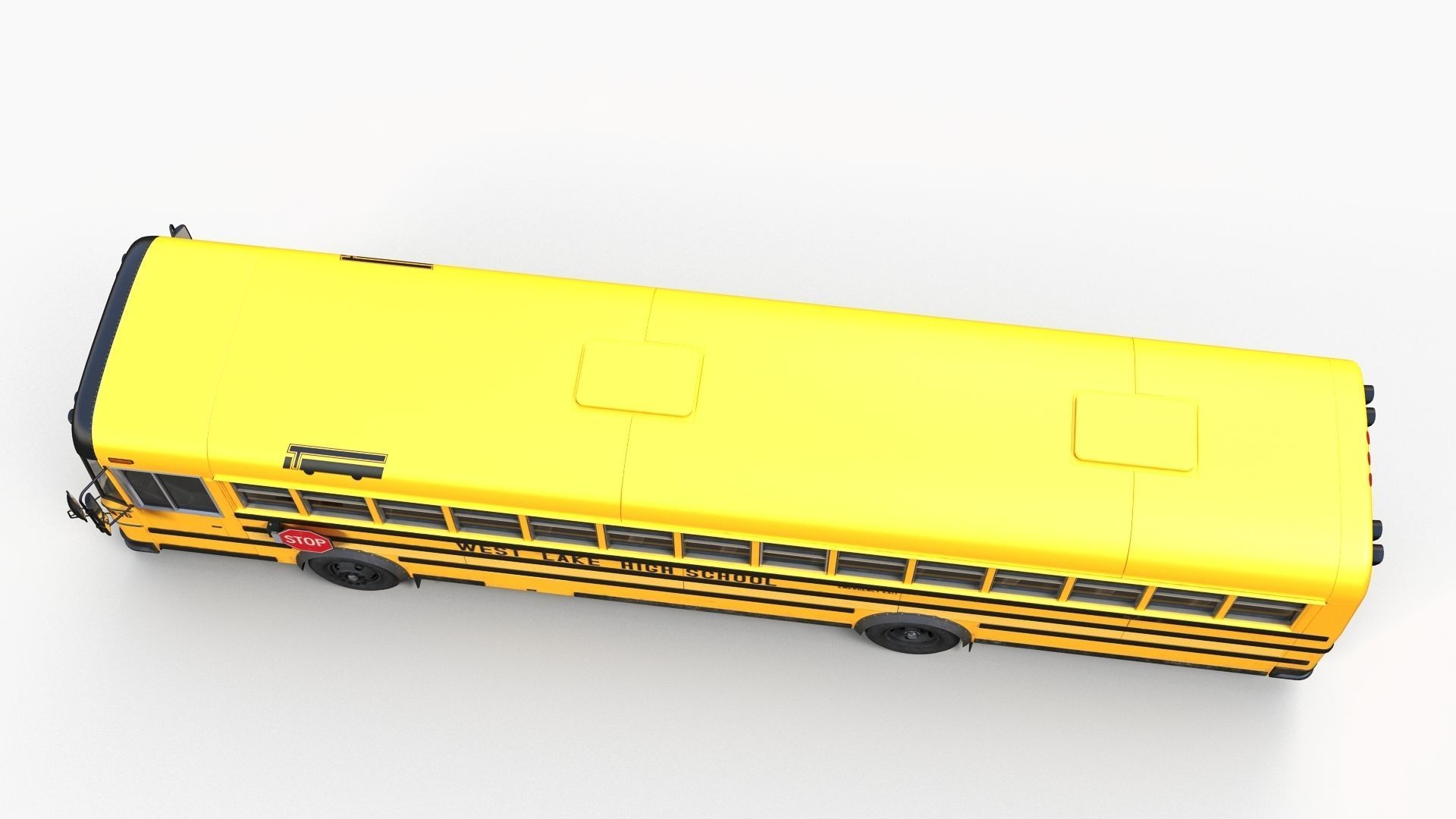 3D model School bus Thomas VR / AR / low-poly | CGTrader