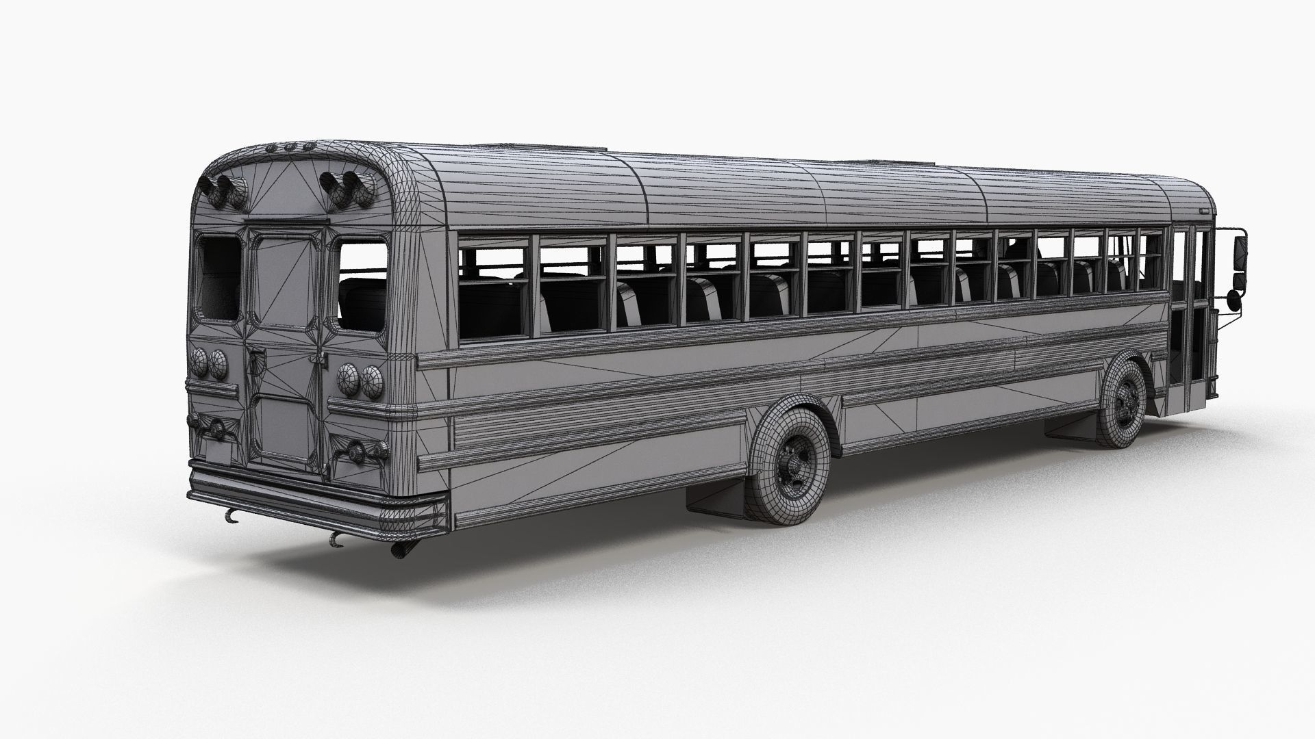 3D model School bus Thomas VR / AR / low-poly | CGTrader