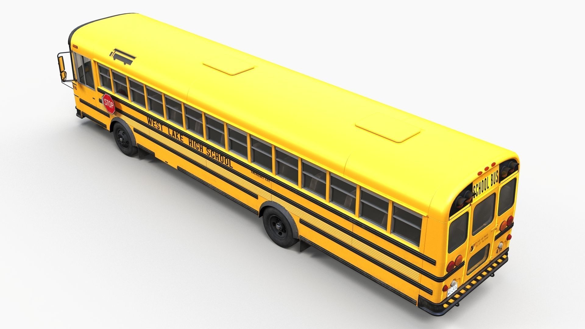 3D model School bus Thomas VR / AR / low-poly | CGTrader