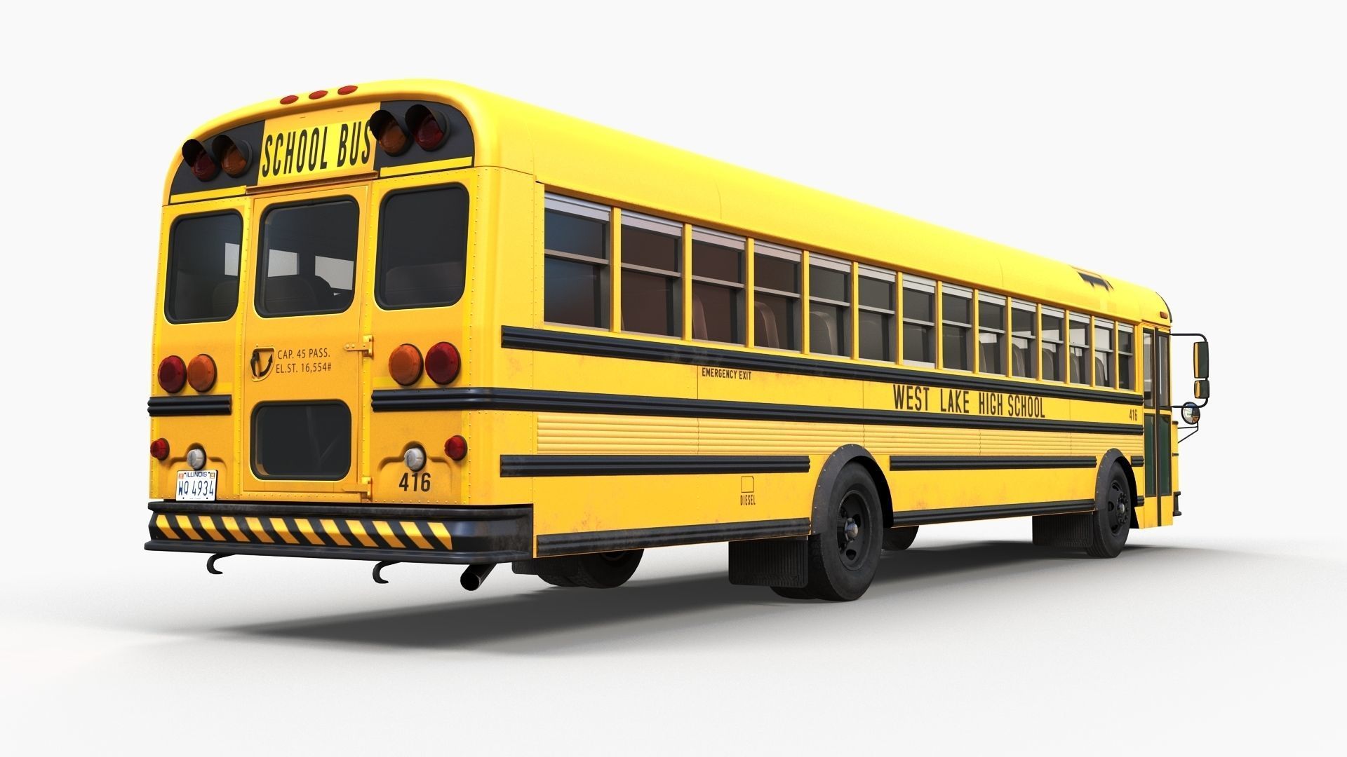 3D model School bus Thomas VR / AR / low-poly | CGTrader
