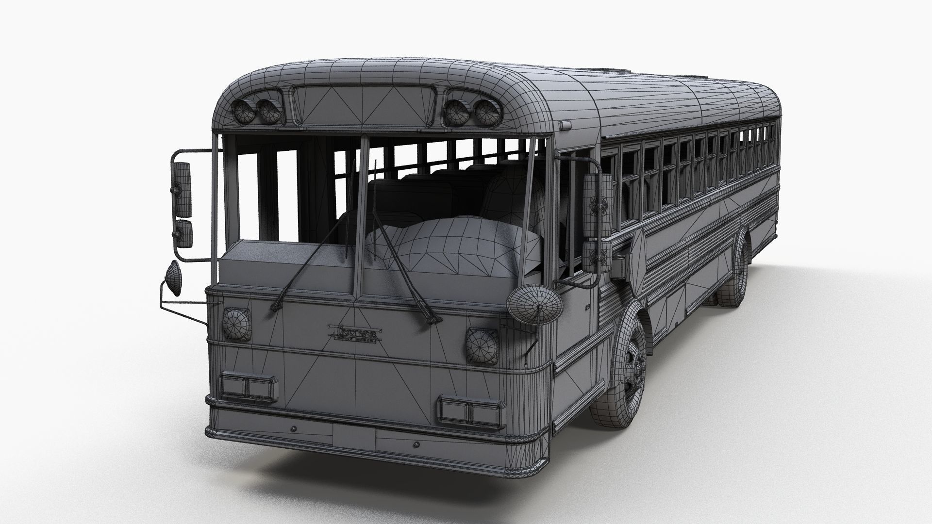 3D model School bus Thomas VR / AR / low-poly | CGTrader