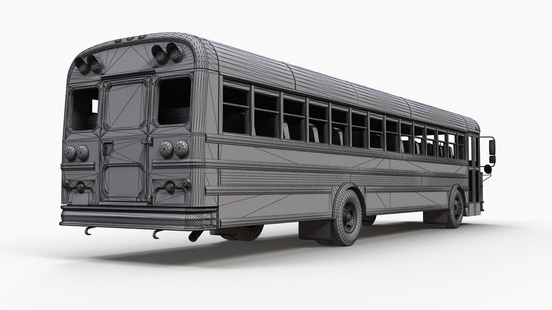 3D model School bus Thomas VR / AR / low-poly | CGTrader