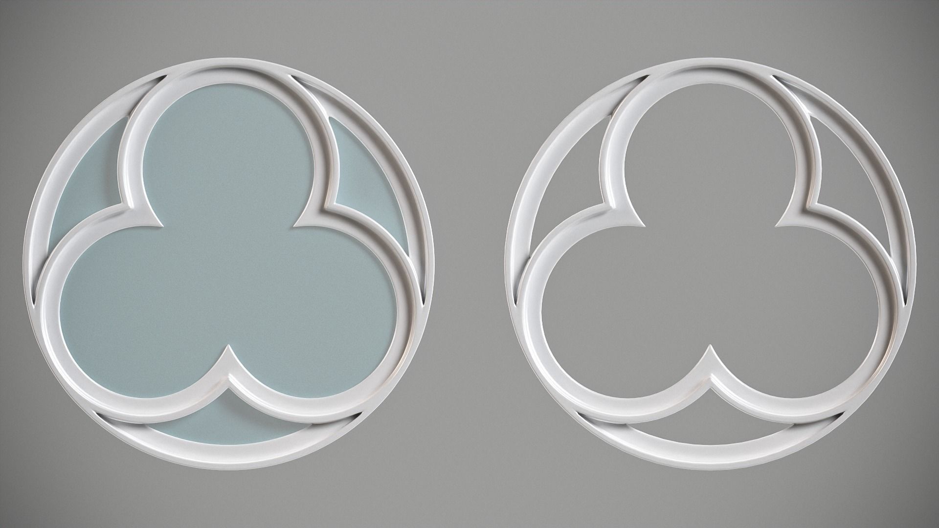 Highpoly Circular Gothic Window Type1 3D model | CGTrader