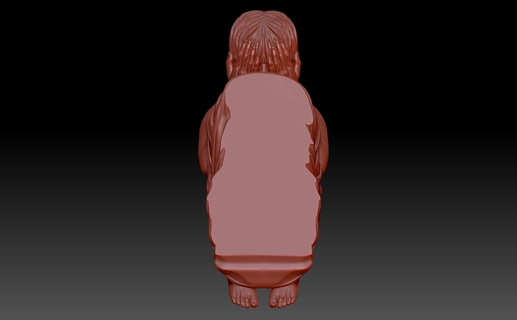 The grieving girl 3D model 3D printable | CGTrader
