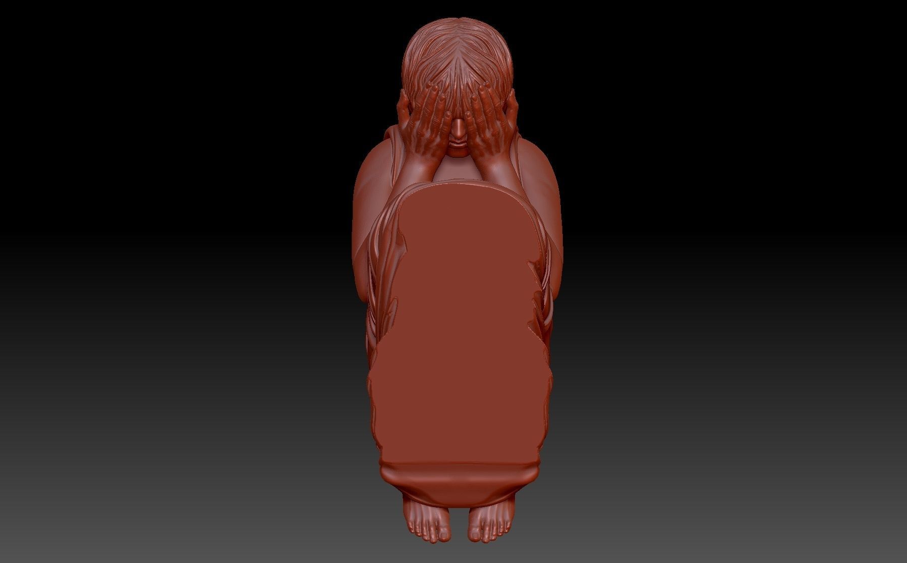 The grieving girl 3D model 3D printable | CGTrader