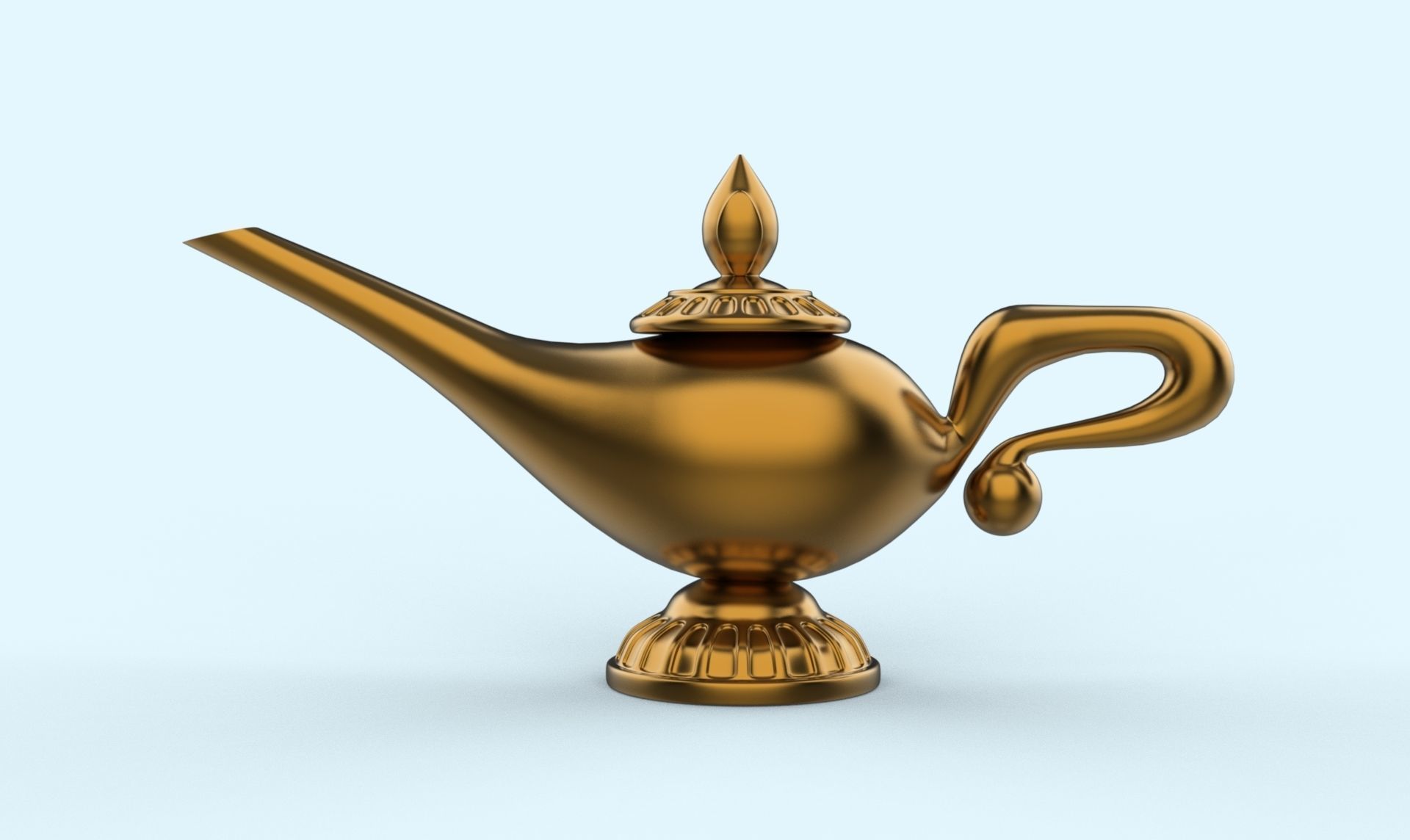 Lamp Magic Genie 3D model animated | CGTrader