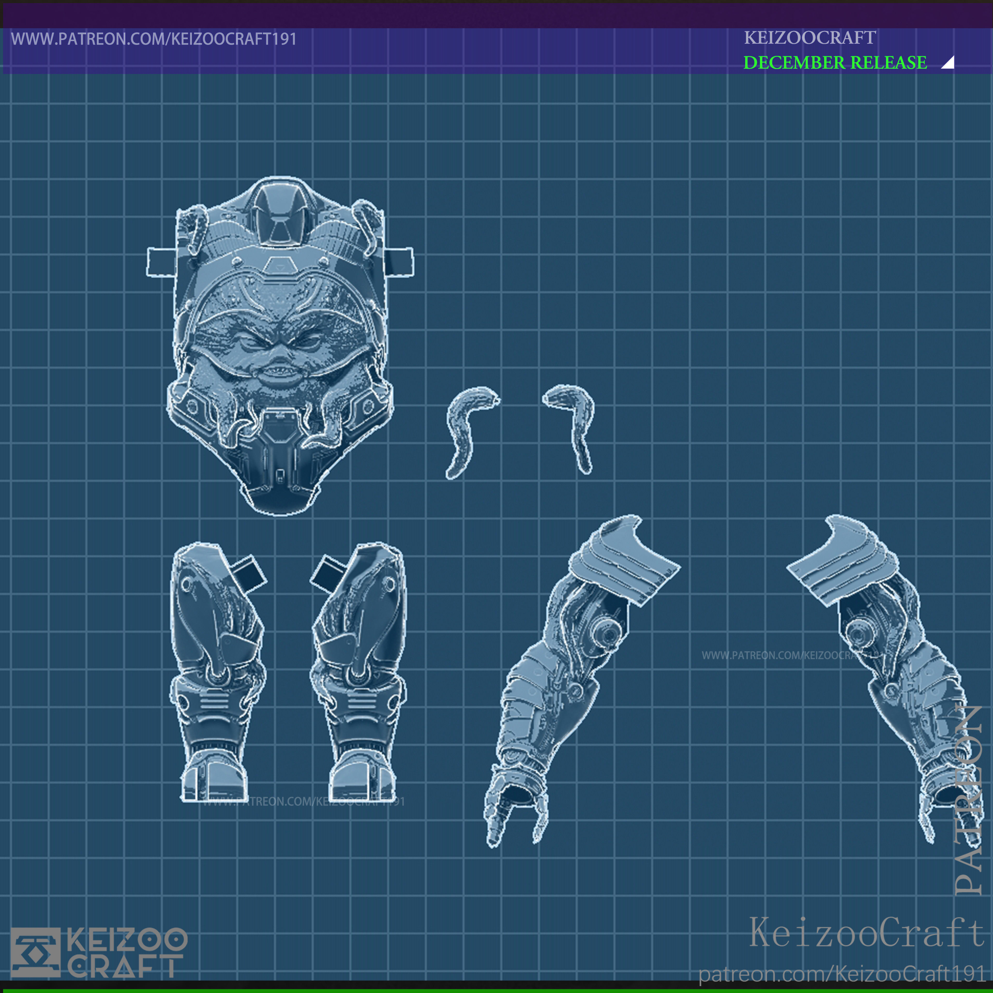 KRANG-MECH DRANG-TMNT-FAN ART-KRANG ROBOT-3D PRINTABLE-STL 3D model 3D ...