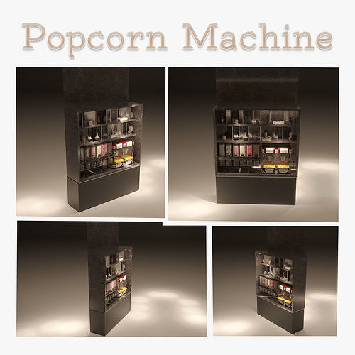 3D model Popcorn machine VR / AR / low-poly | CGTrader