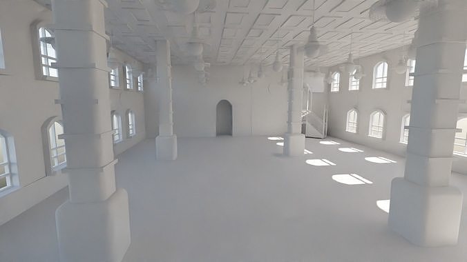 3D model Mosque Interior - No Material VR / AR / low-poly | CGTrader