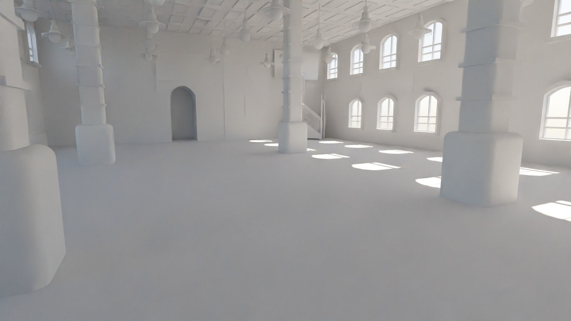 3D model Mosque Interior - No Material VR / AR / low-poly | CGTrader