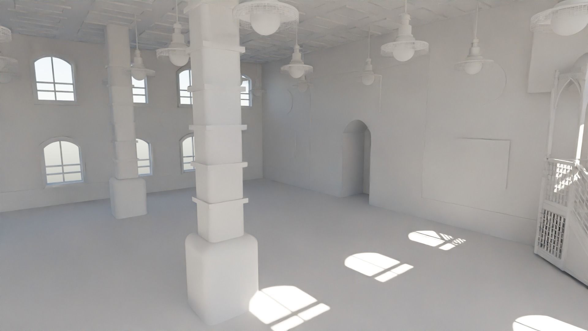 3D model Mosque Interior - No Material VR / AR / low-poly | CGTrader