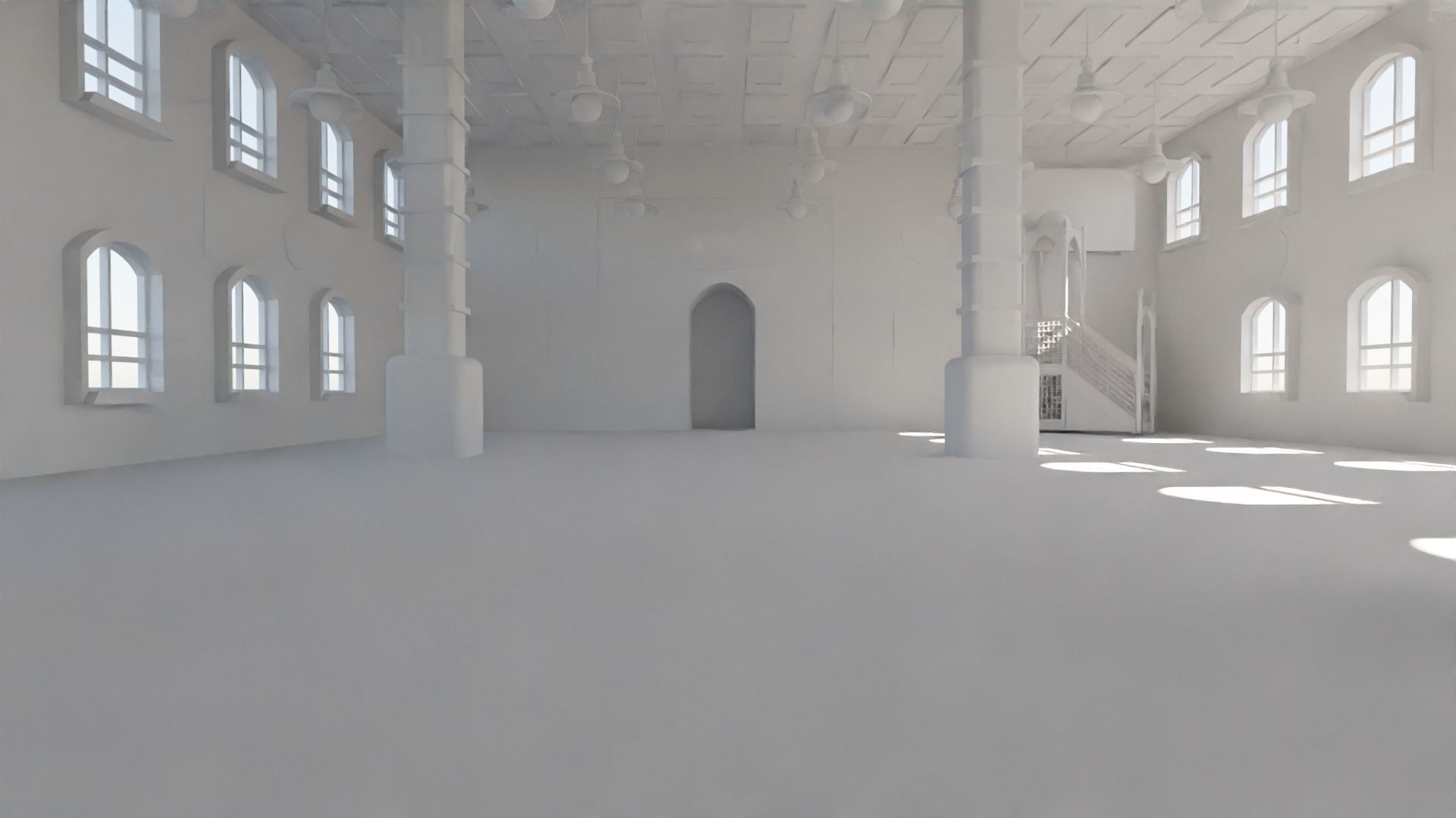 3D model Mosque Interior - No Material VR / AR / low-poly | CGTrader
