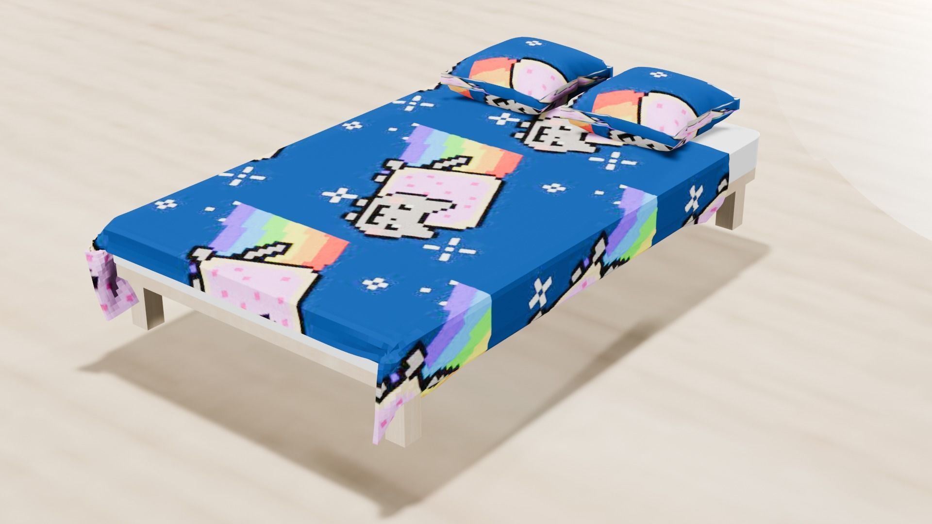 BedCat 3D model animated | CGTrader