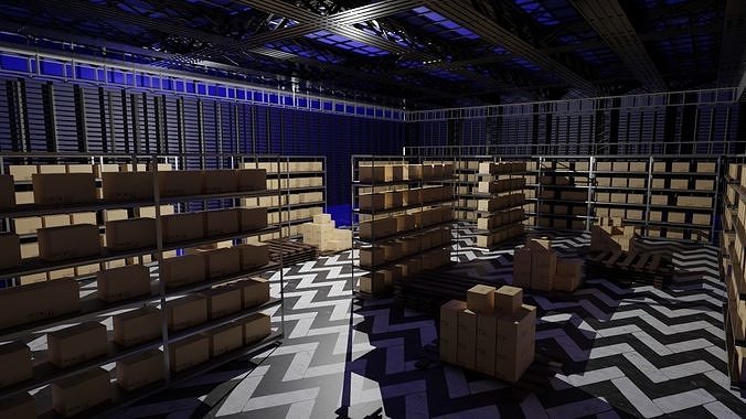 3D model Warehouse Interior VR / AR / low-poly | CGTrader