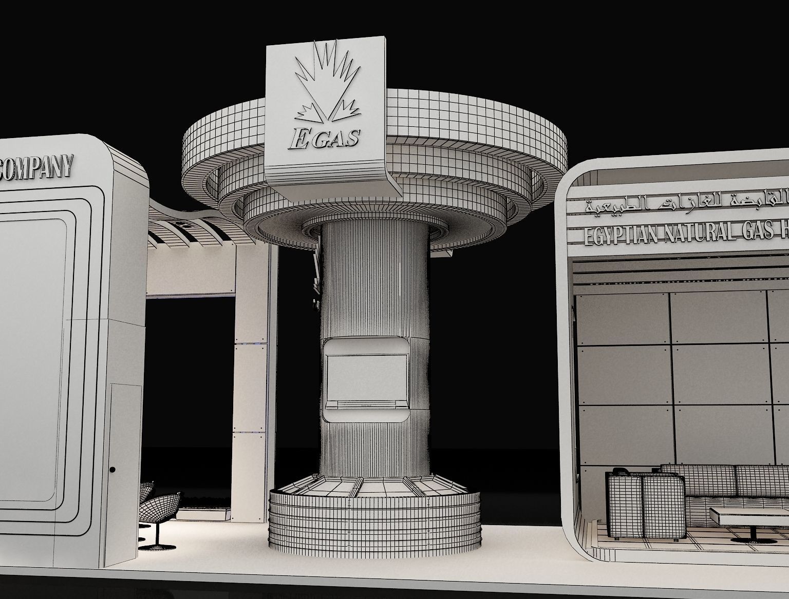 Booth Exhibition Stand a240 3D model | CGTrader