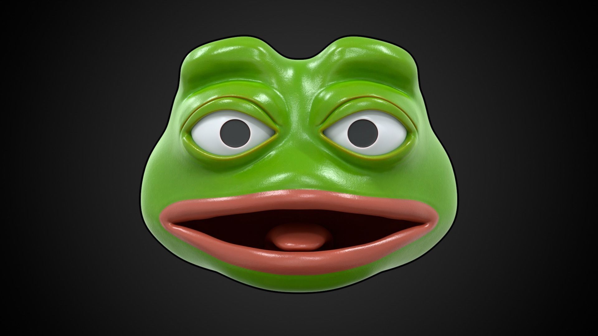3D model Pepe the Frog - Shocked Pepe Expression V2 VR / AR / low-poly ...